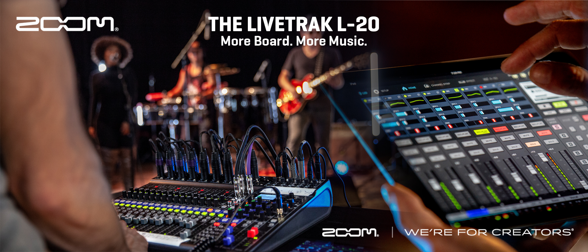 Zoom unveils the new LiveTrak L-20 digital mixing console – Sound ...