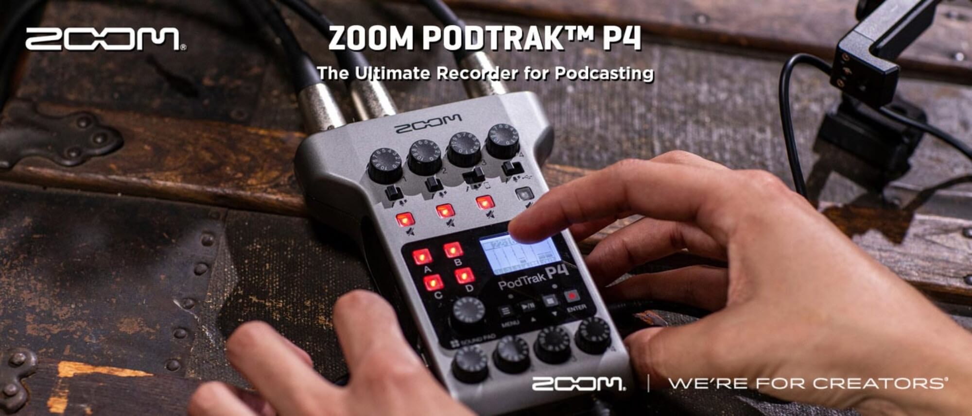 Zoom unveils the new PodTrak™ P4 Podcasting Recorder – Sound Service Blog